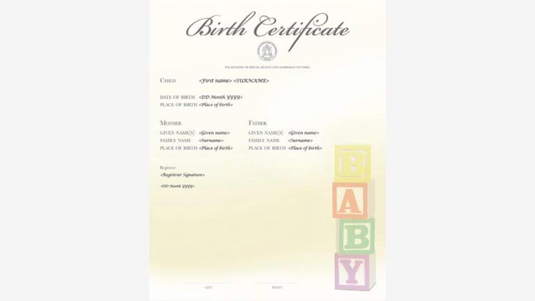 Get a birth certificate | bdm.vic.gov.au